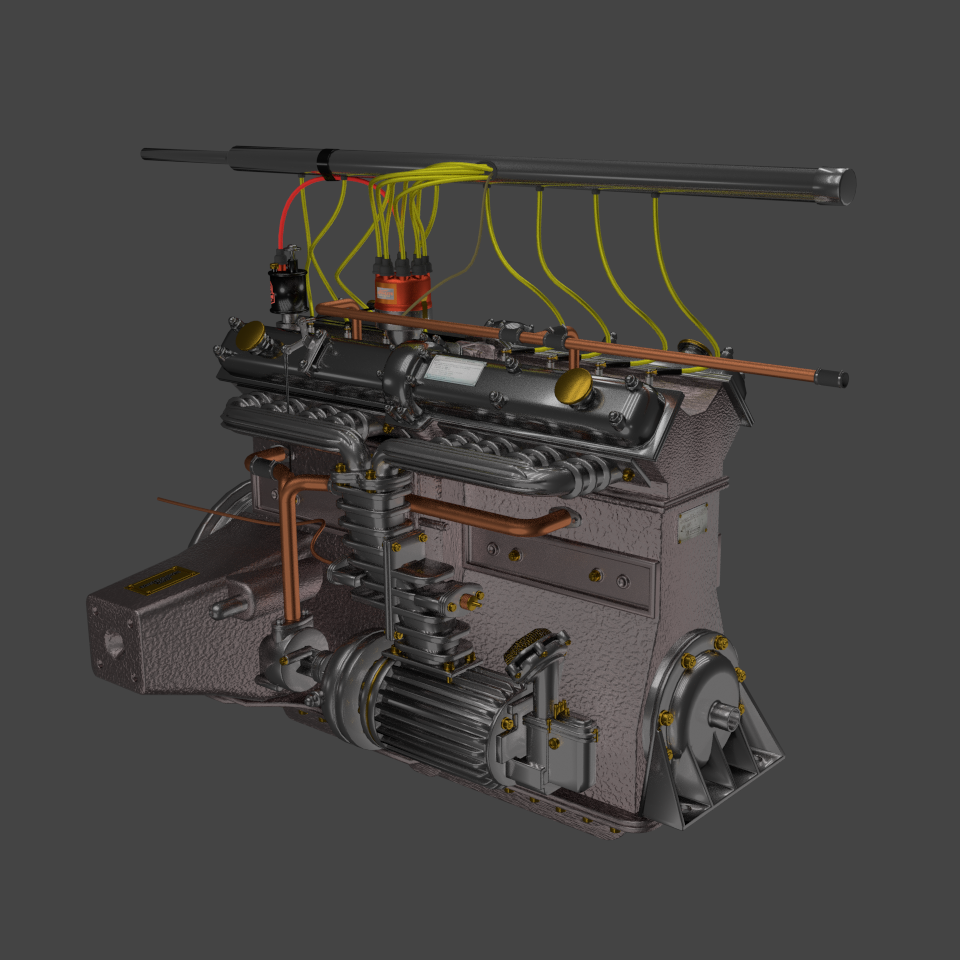 Tom's Blender Models: Alfa Romeo 8C 2300 Engine