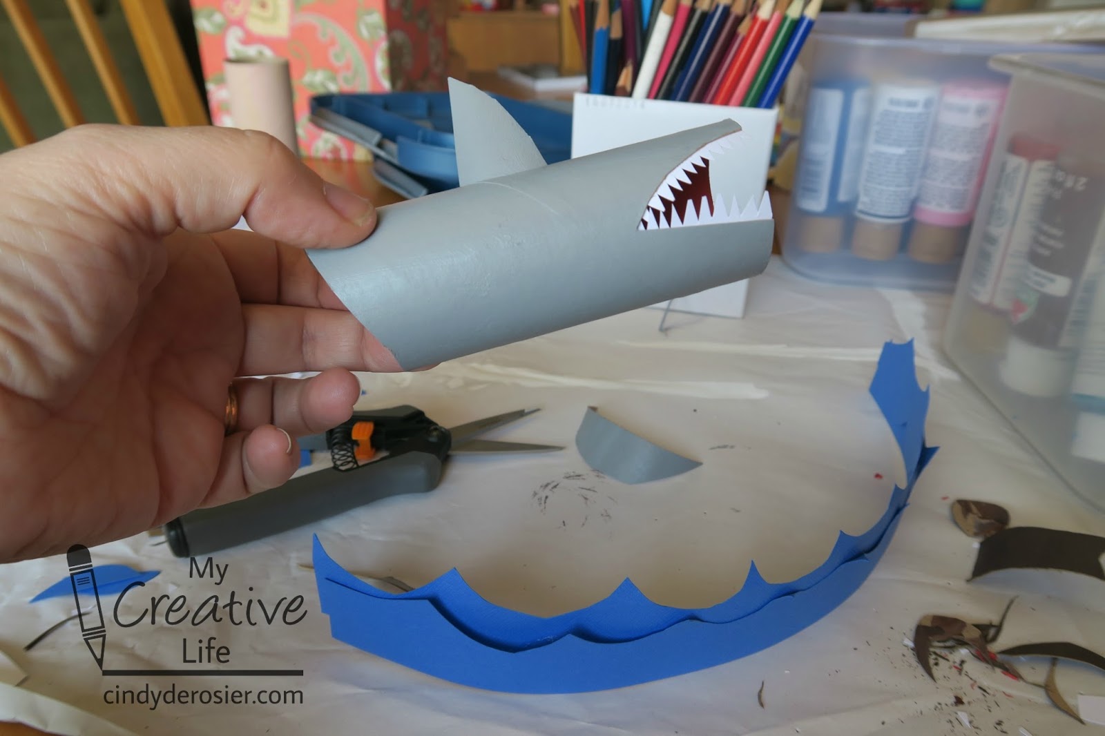 Cindy deRosier: My Creative Life: Cardboard Tube Shark