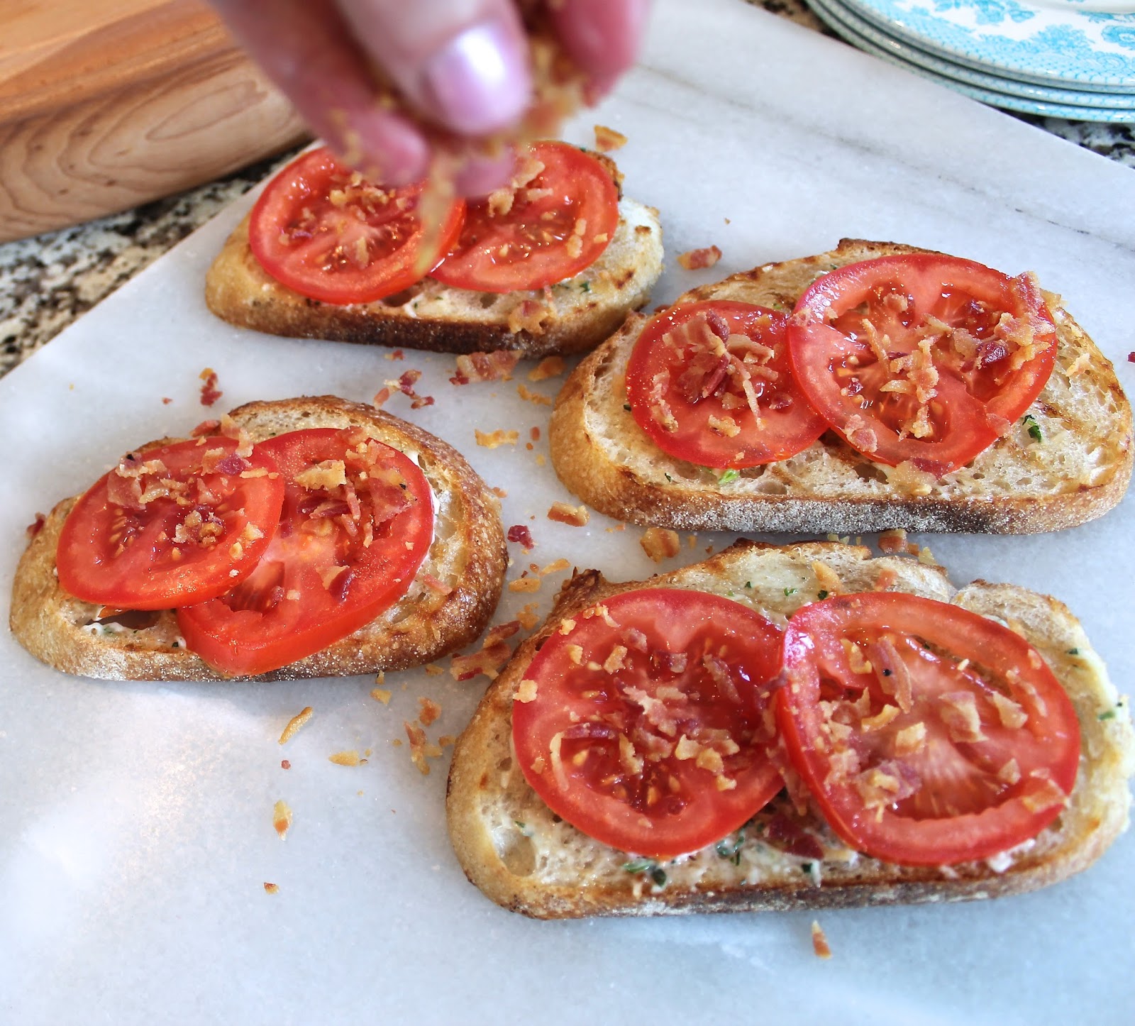 Hey, Mom! What's For Dinner?: Open-Faced Tomato Sandwiches with Garlic ...