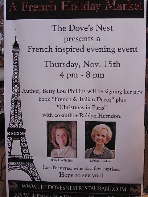 the dove's nest: A French Inspired Evening Event in November