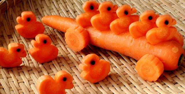 Creative carrot carving ~ projects ideas art and craft
