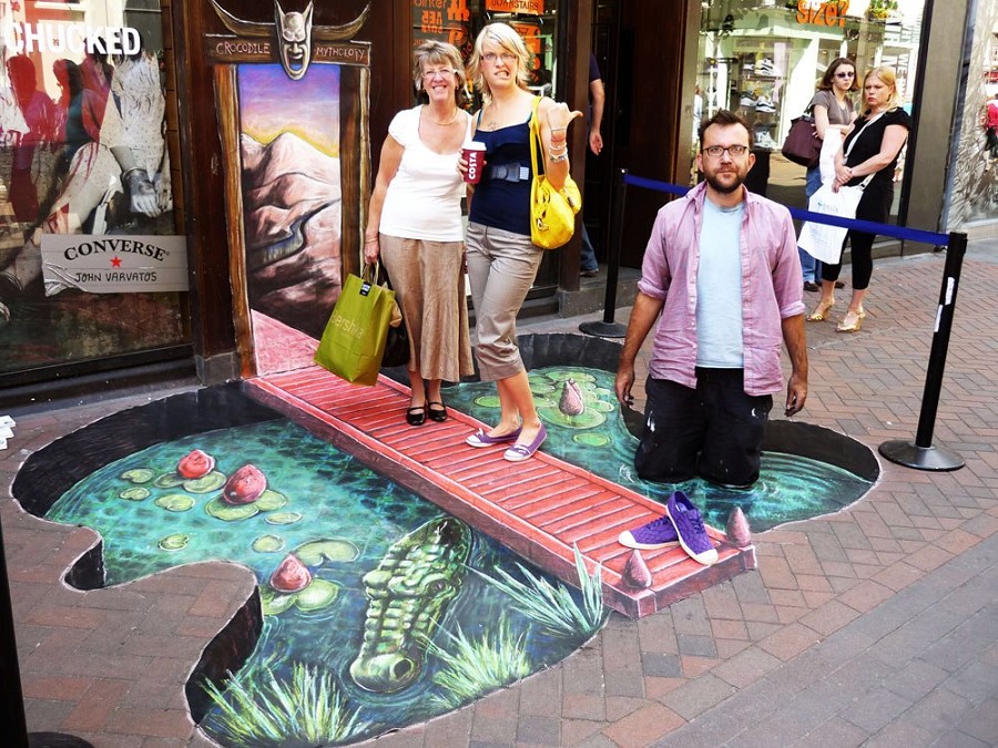 3D Chalk Art | SAS Advertising - sidewalk art