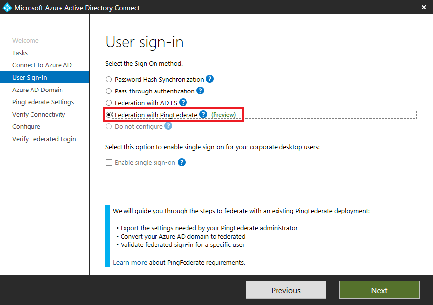 AAD Connect 1.1.819.0 now includes new Device Options and PingFederate ...