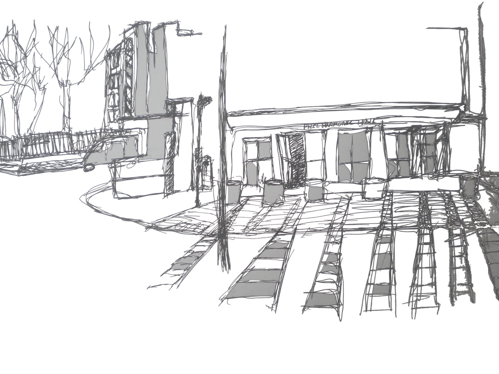 Yak Yak Yak Yak.: Continuous Line Drawings of Hope Street.