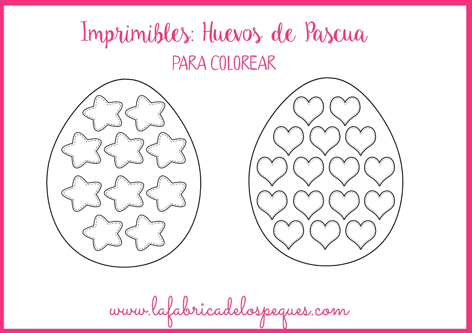 Imprimibles y moldes gratis de Huevos de Pascua para Semana Santa