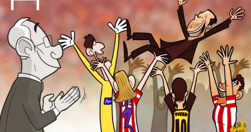 Omar Momani cartoons: Atletico title win a fitting tribute to Aragones