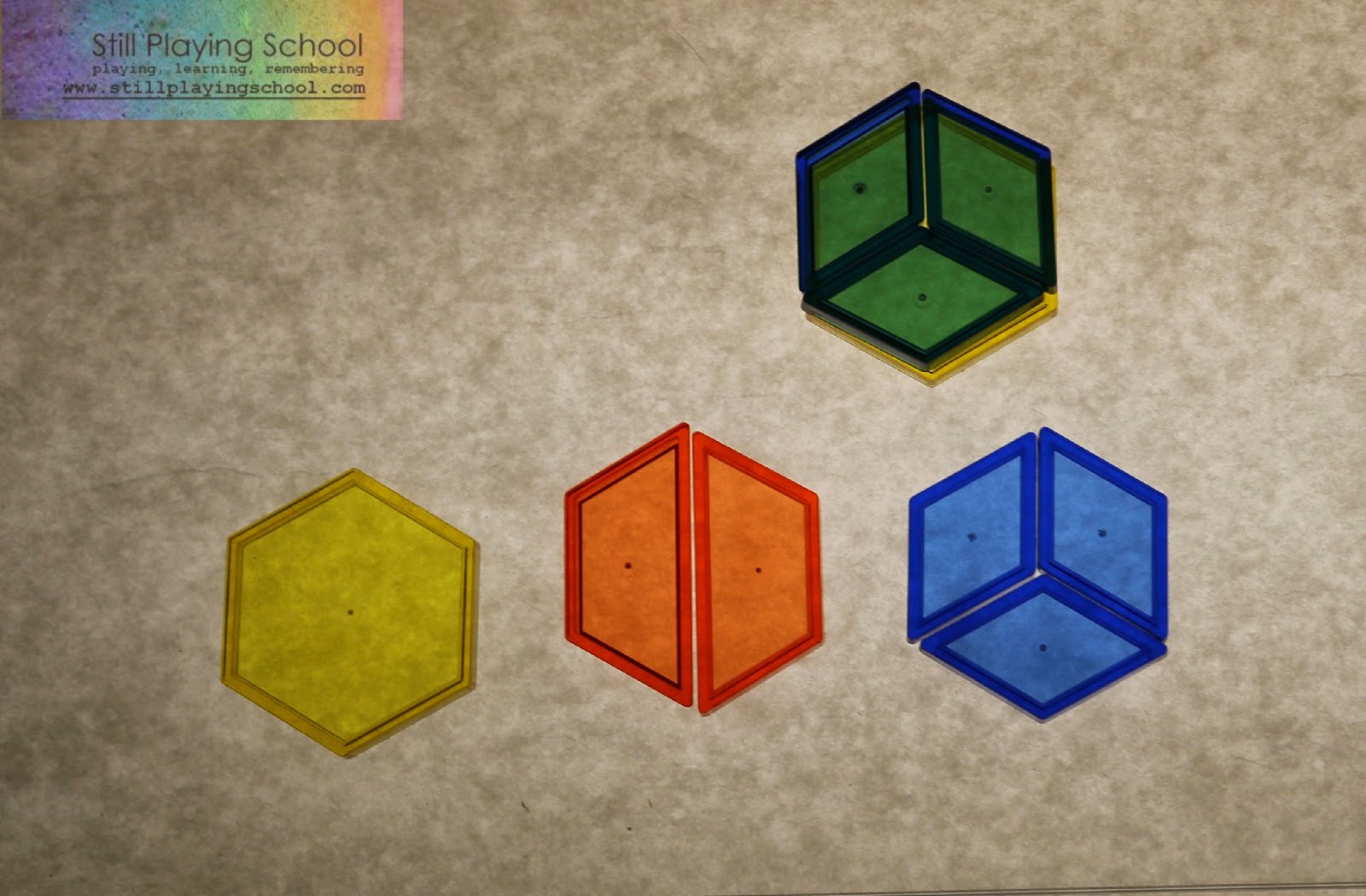 Fractions with Pattern Blocks on the Light Table | Still Playing School