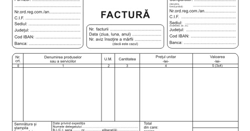 DOCUMENTE CONTABILE: FACTURĂ FISCALĂ