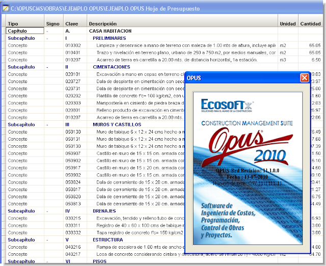 OPUS PLANET: Software de Precios Unitarios, Presupuestos y Control de ...