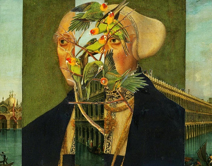 Il mondo di Mary Antony: Balint Zsako - dipinti-collage