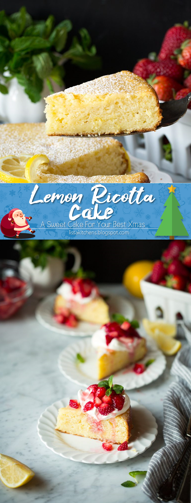 Lemon Ricotta Cake #Christmas #ChristmasCake #ChristmasRecipes - APP META