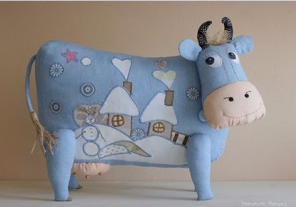 Molde de vaca-Molde para feltro ou tecido - Feltro e moldes para artesanato