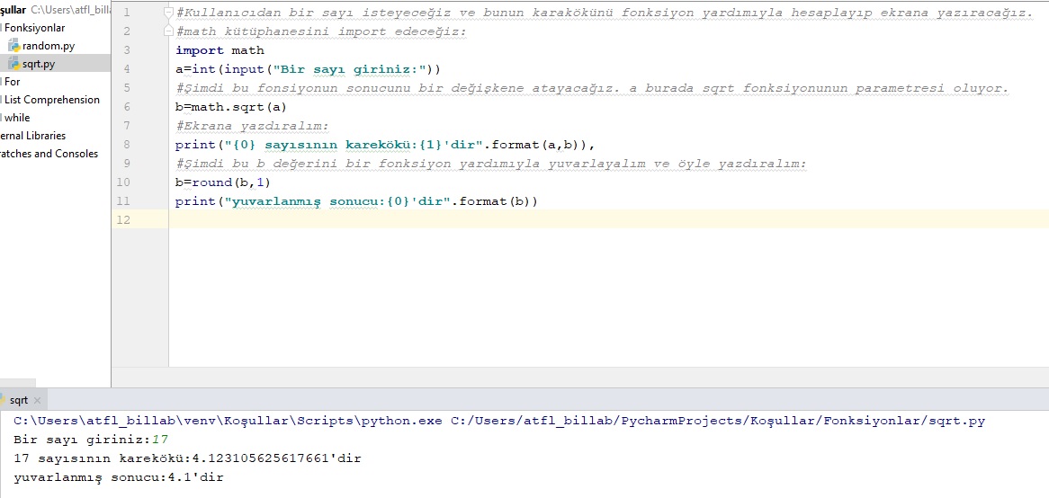 Python Fonksiyonlar 1