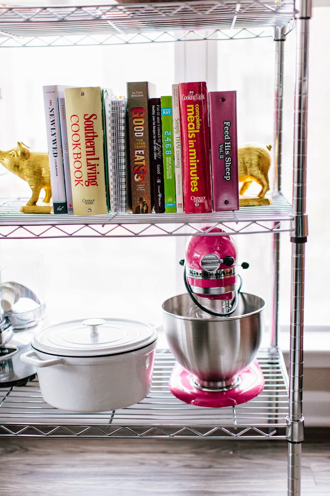 Styling Wire Shelves in the Kitchen | Stripes and Whimsy