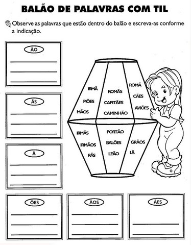 ATIVIDADES USANDO TIL (~) ~ Ensinar Aprender