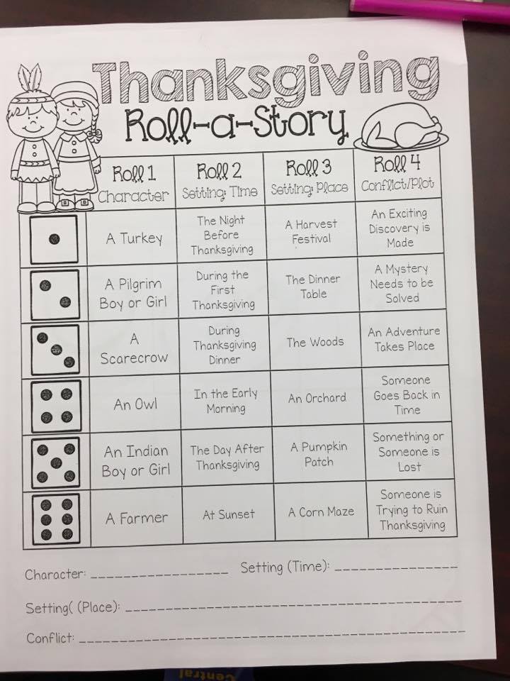 Mrs. Dowd's Blog: Thanksgiving Roll a Story