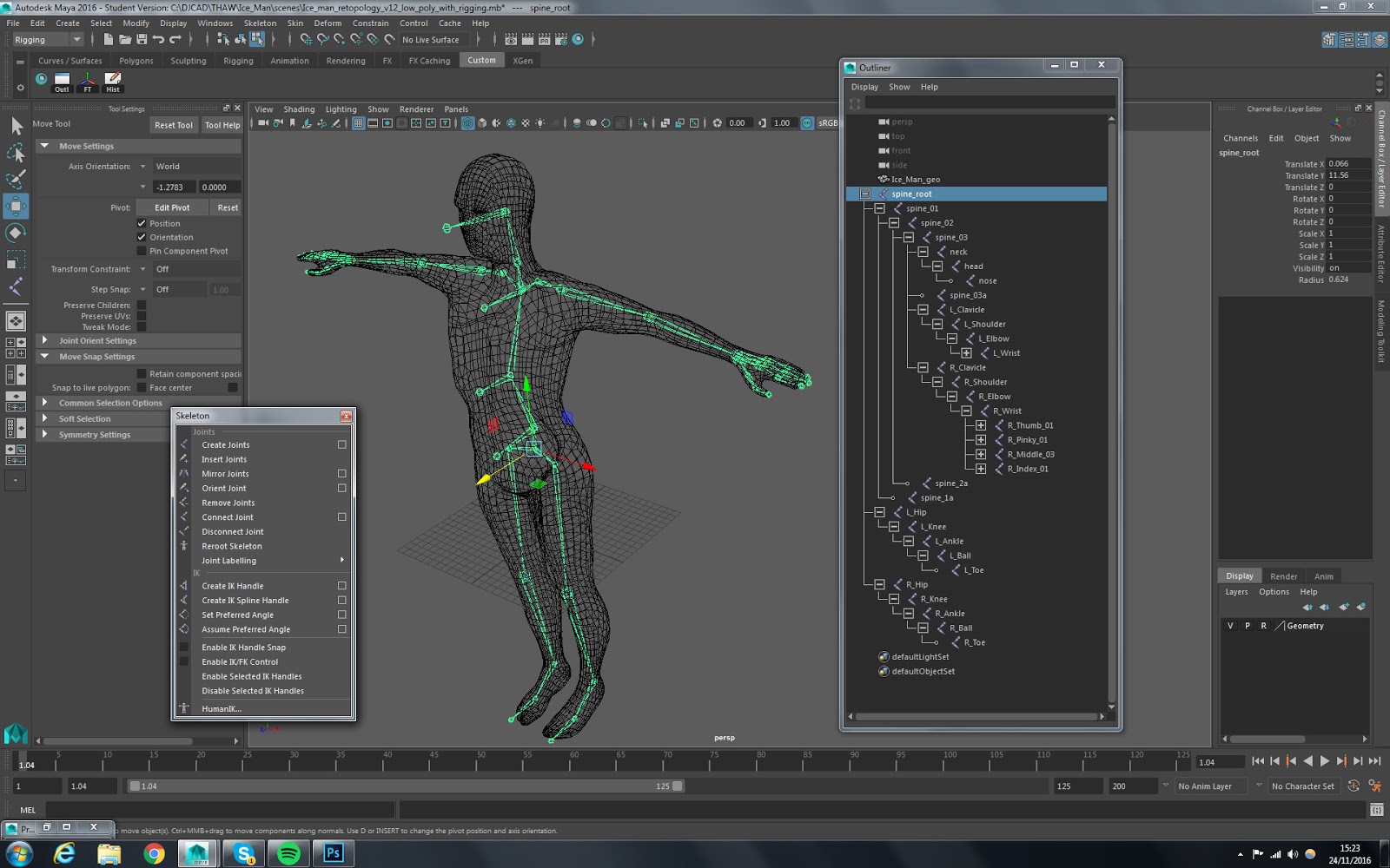 Rigging animation