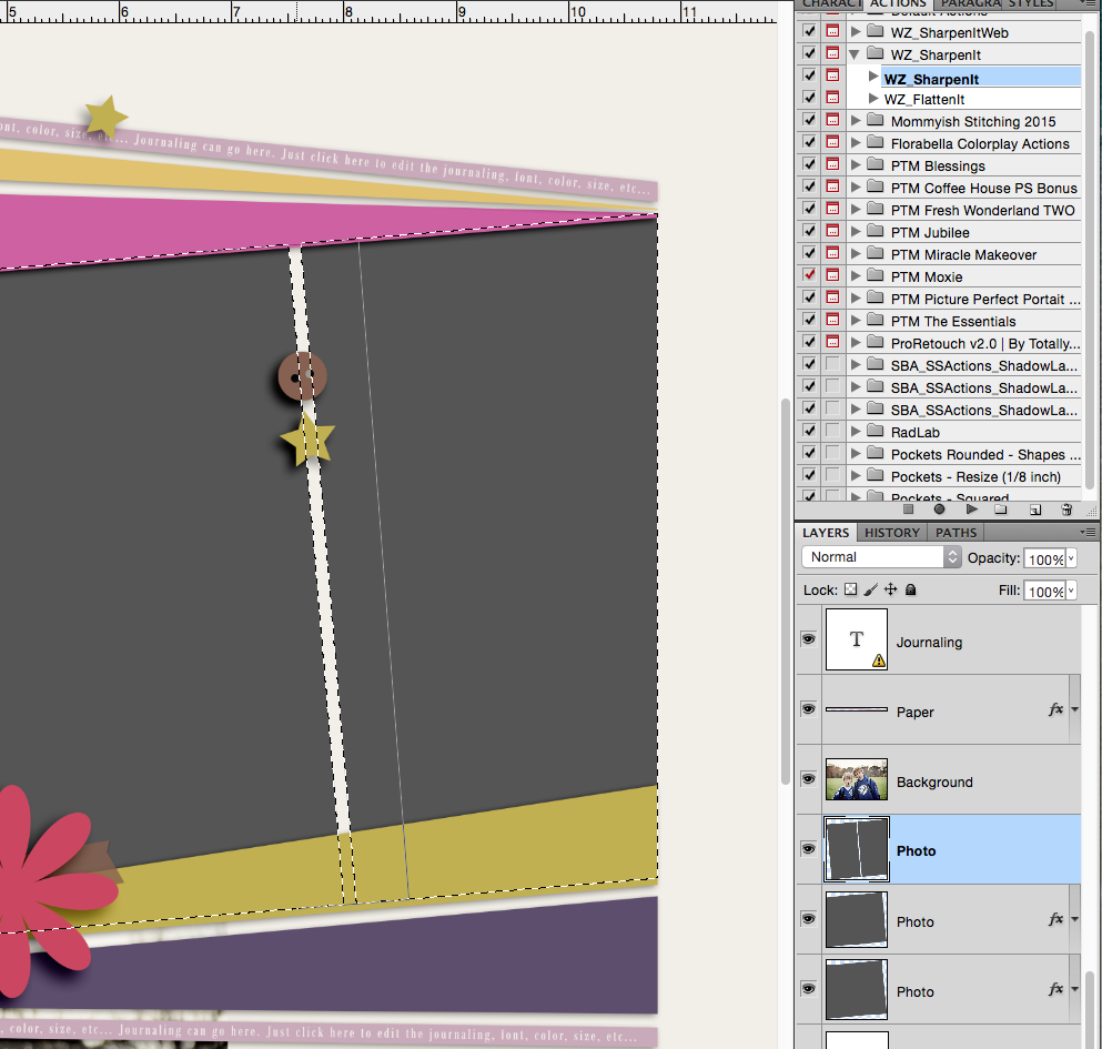 Template Tips: Photo Spot Combination / Scrapping with Liz