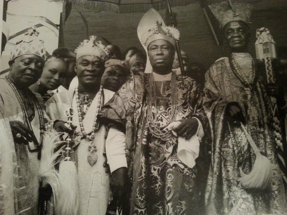 The contemporary Yoruba Kings: Oba Adeniji Adele of Lagos with the ...