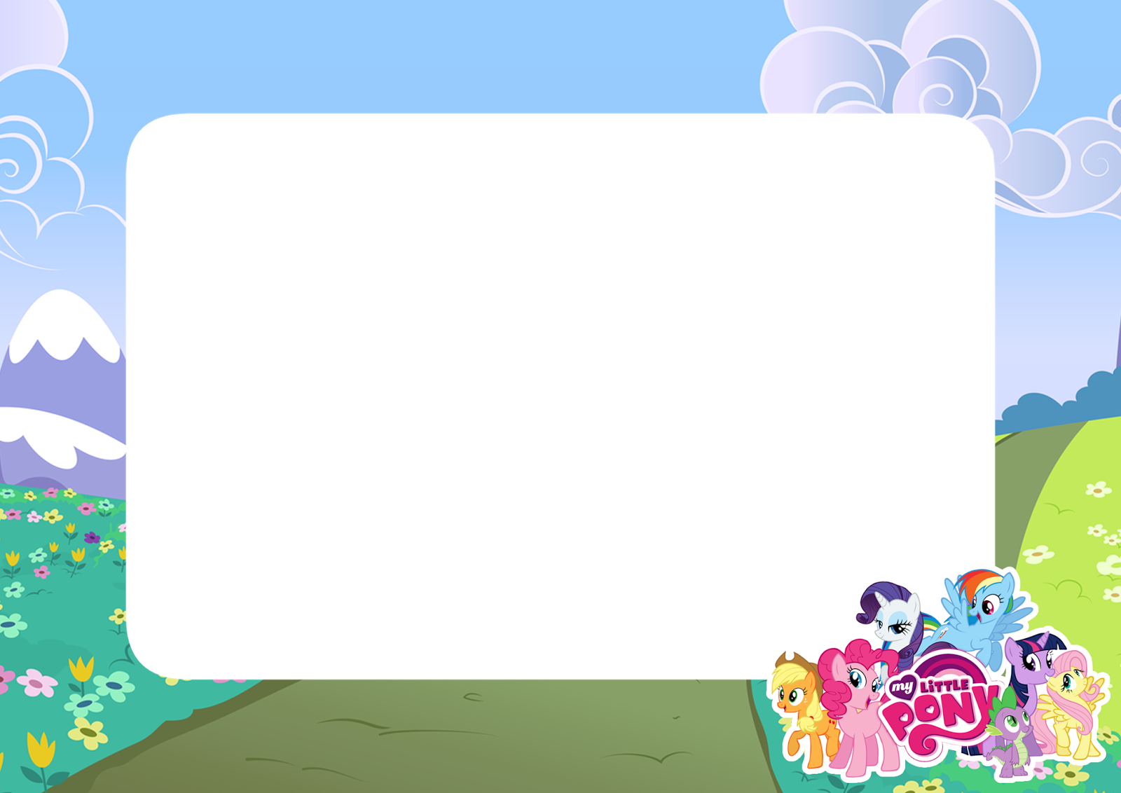 My Little Pony Friends PNG Frame - Printable PNG Frames | Cartoon ...