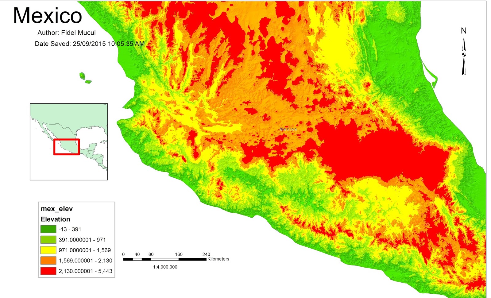 Fidel's GIS Explorations: Map of Mexico