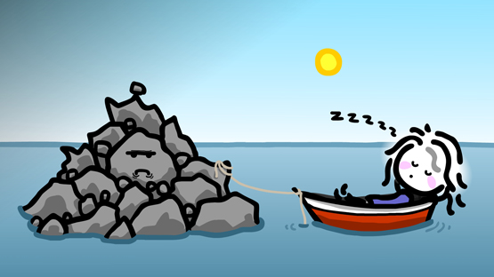 The Animated Woman: Rocks.