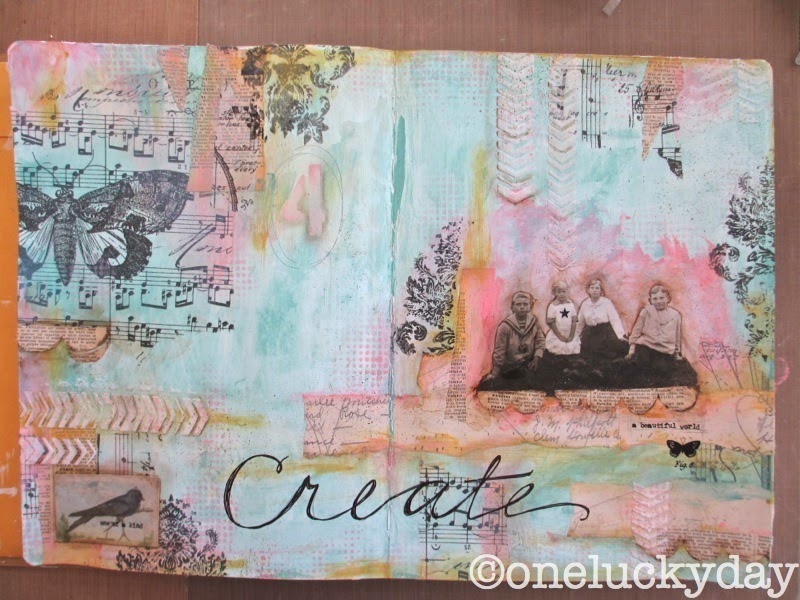 One Lucky Day: Art journal - page 1