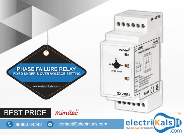 Electrikals: Phase Failure Relay - Buy Minilec S2 VMR 2 DIN Rail ...
