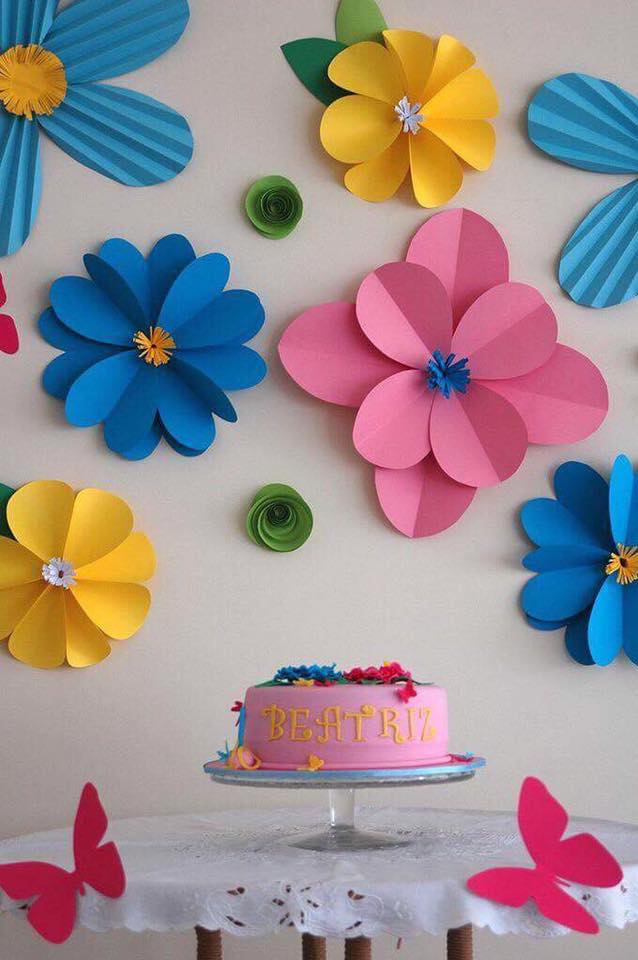 Cartulina Como Hacer Flores De Papel Grandes Para Decorar