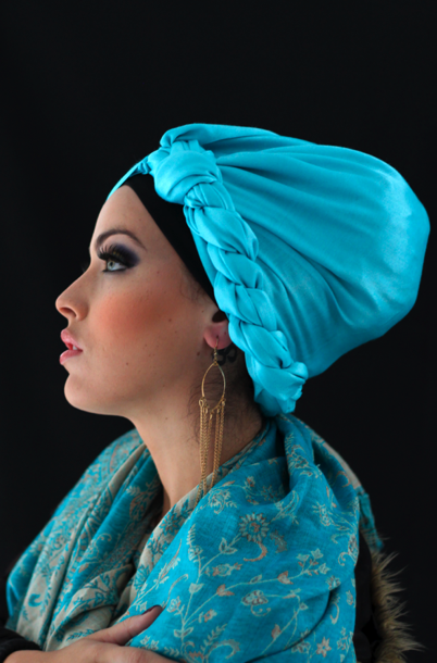 Turban Styling Street Style with Make Up by Razana Omar