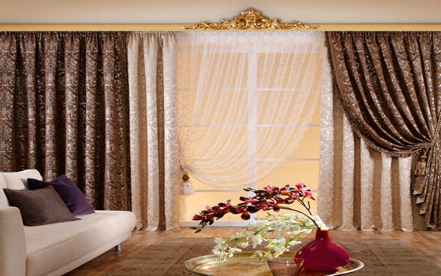 Salonlar İçin Taç Perde Dizaynı