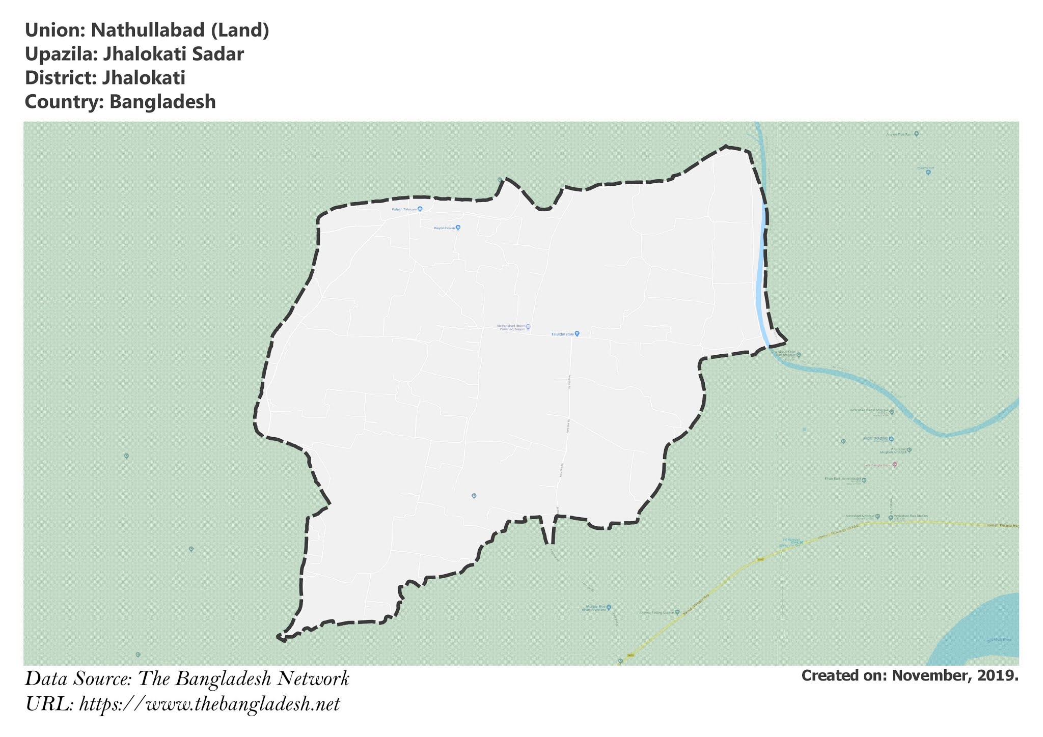 Nathullabad Union, Jhalokathi