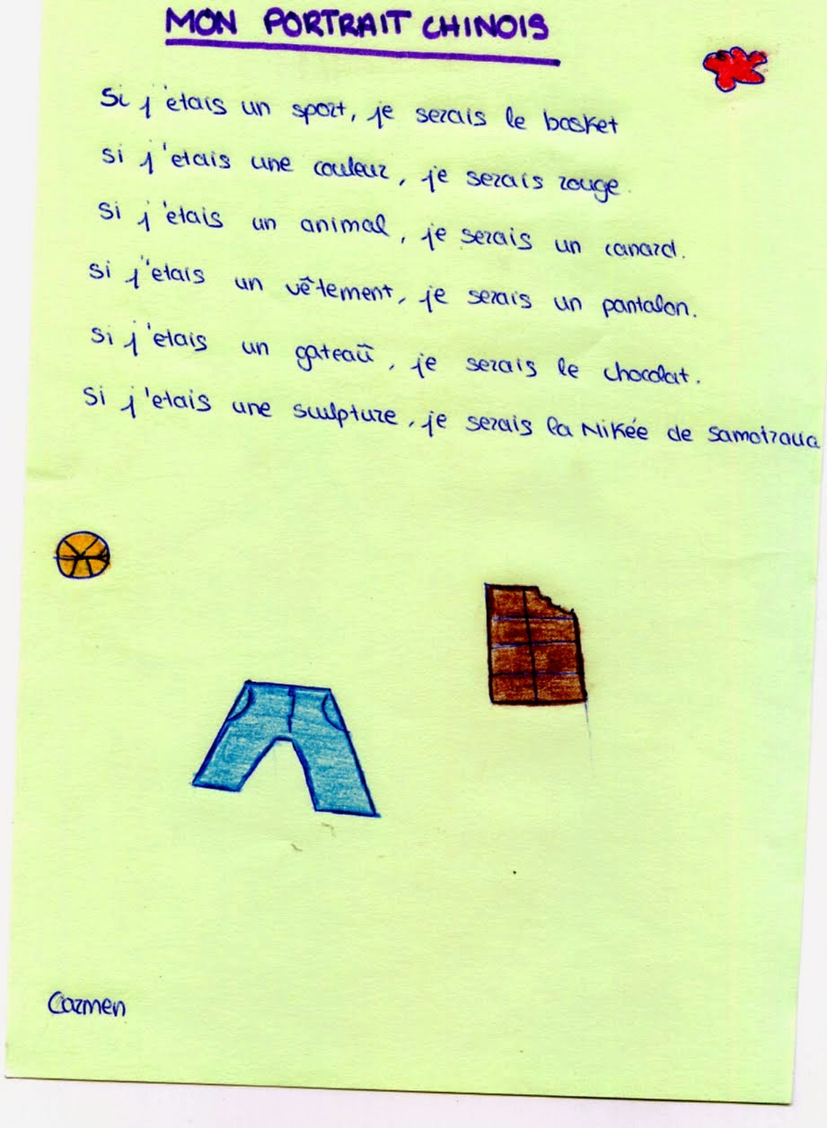 Le Coqui Hebdomadaire: Mon portrait chinois: Si j'étais...