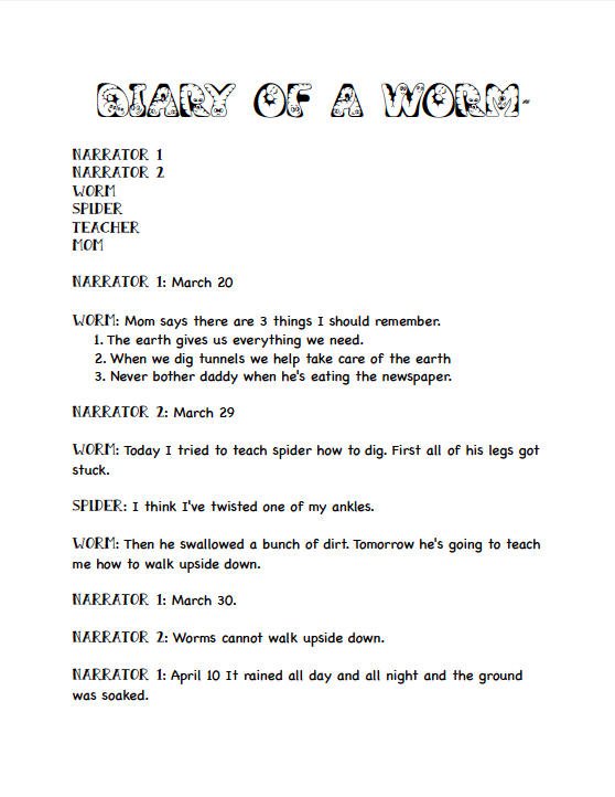 Teacher Will Run for Books: Book Talk Tuesday: Diary of a Worm