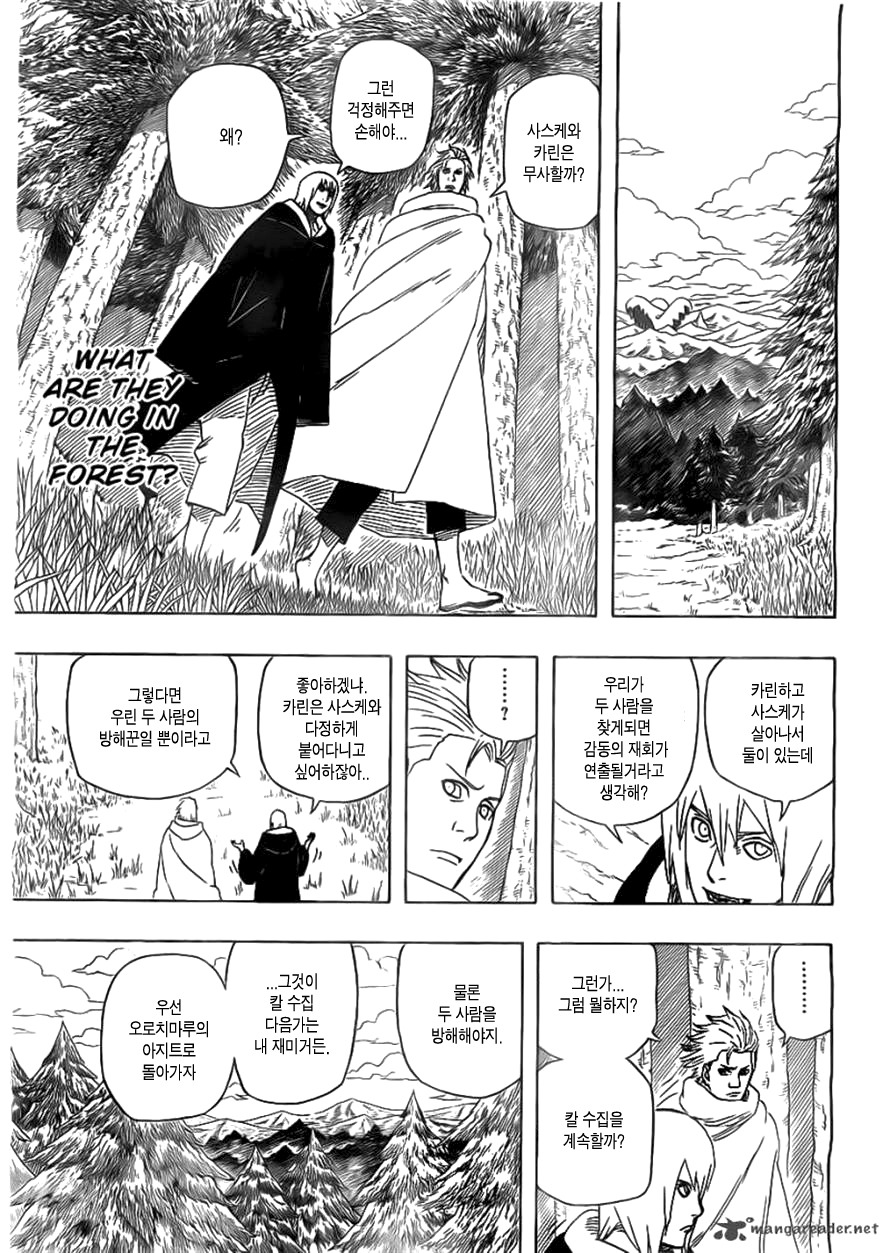 나루토(Naruto) 567화 번역] "What are they doing in the forest?"