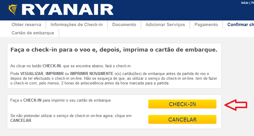Como fazer check-in online na Ryanair