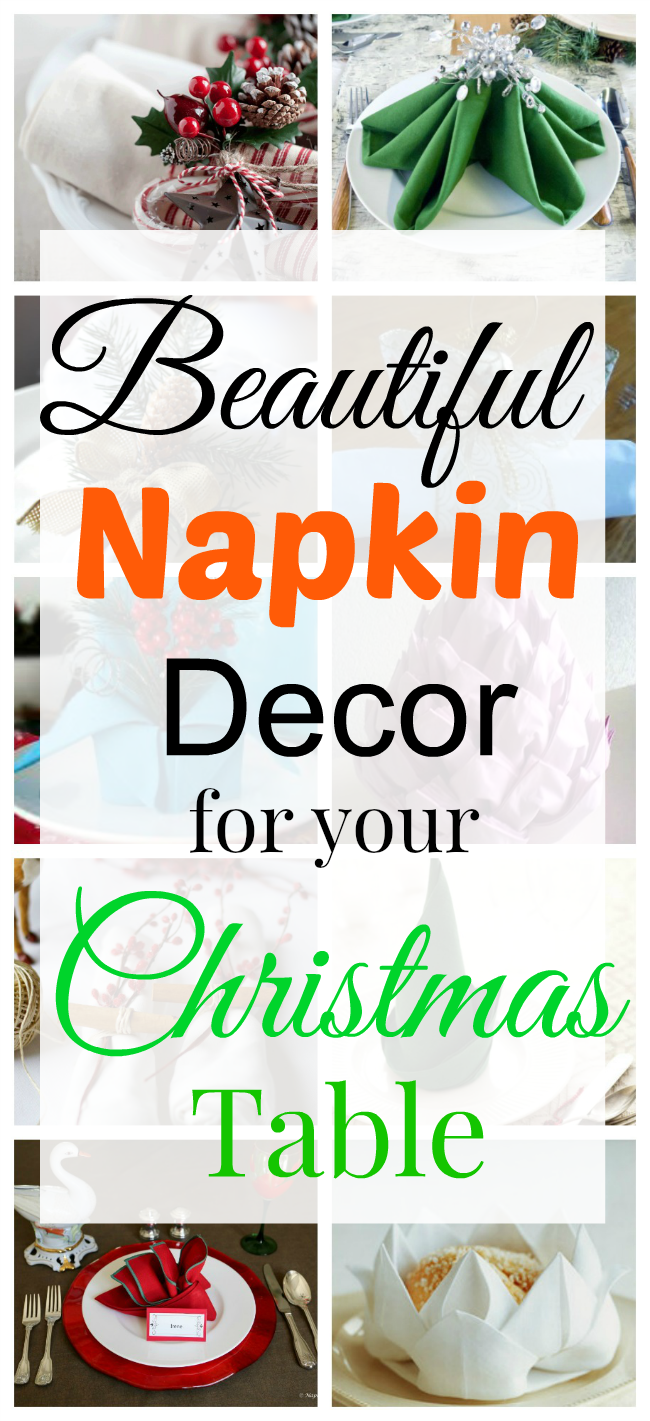 Beautiful Napkin Decor for your Holiday Table - Crafts a la mode