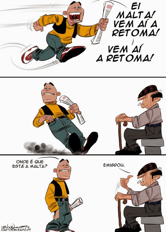 Por Terras de Sefarad: "A retoma", cartoon de Henrique Monteiro