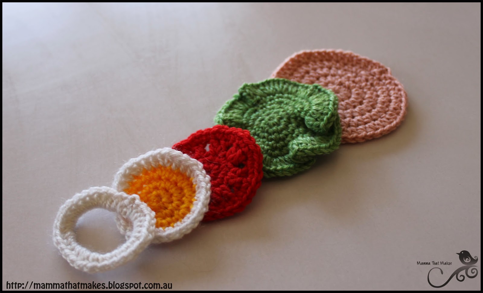 Mamma That Makes: Salad Roll - Free Crochet Pattern