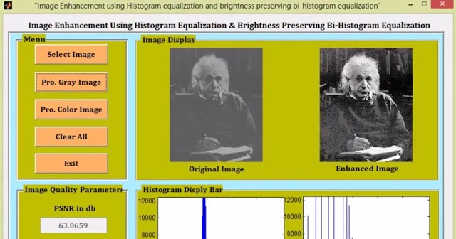 Image Enhancement Using Histogram Equalization and Bihistogram Equalization Matlab Project with ...