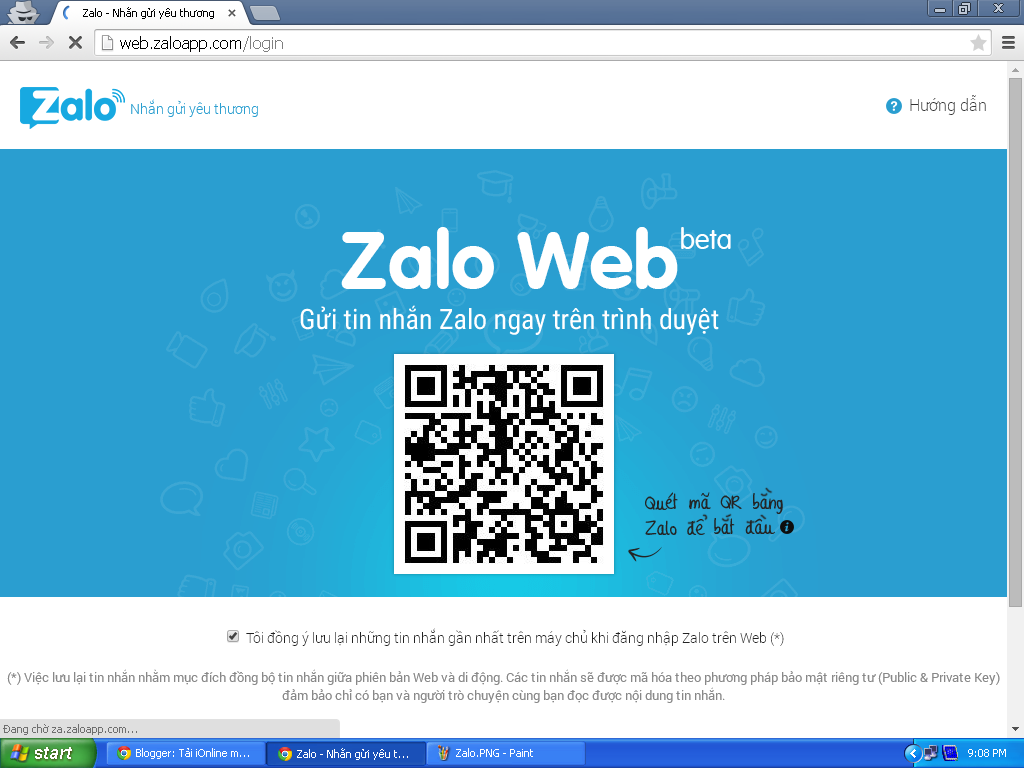 Chat Zalo trên WEB bằng trình duyệt Chrome của LAPTOP - Tải iOnline mới ...