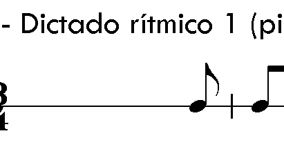 Practicando Lenguaje Musical: 3º - Dictado rítmico 1