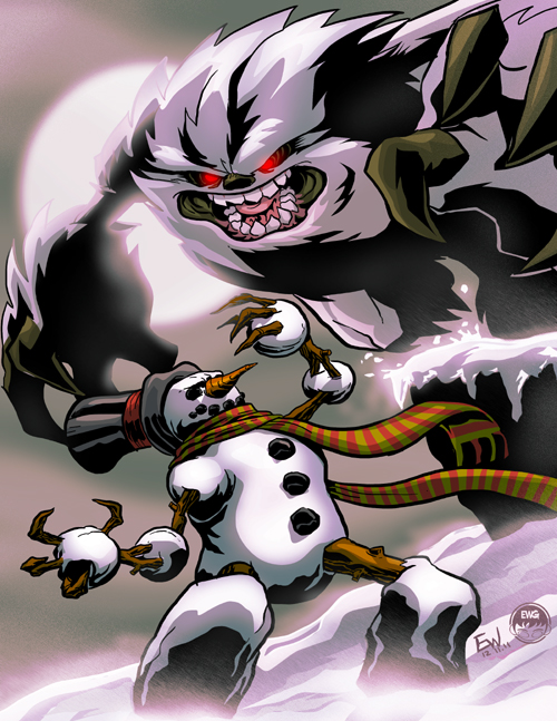 all 'tooned up: The Main Theme for December is YETI / EVIL SNOW MAN