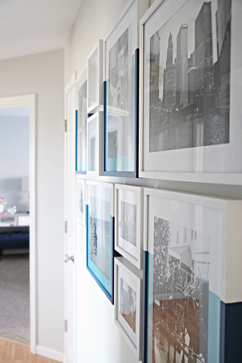 IHeart Organizing: Dipped Frame Gallery Wall