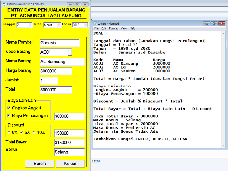 LATIHAN QUIS 1 VISUAL BASIC ~ Gen Xander | Anak Mesuji LATIHAN QUIS 1 VISUAL BASIC ~ Gen Xander | Anak Mesuji