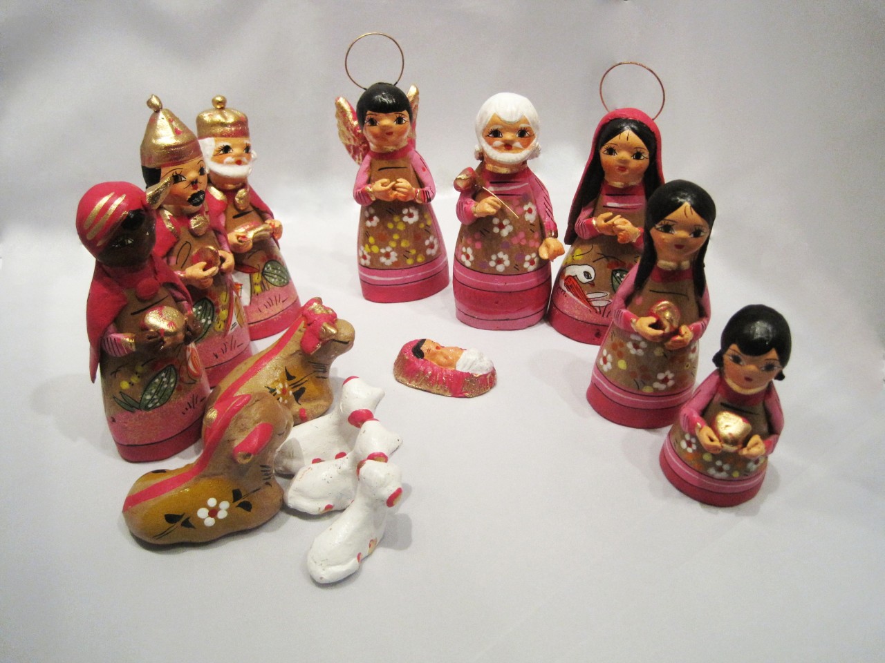 Antiques And Teacups: Pink Saturday, Pink Ornament and Nativity With a ...