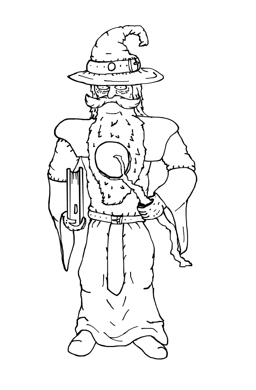 Julien Brightsides Art: Tibia Wizard, step by step