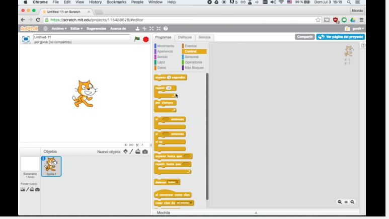 APRENDIENDO CON SCRATCH: TUTORIAL#2