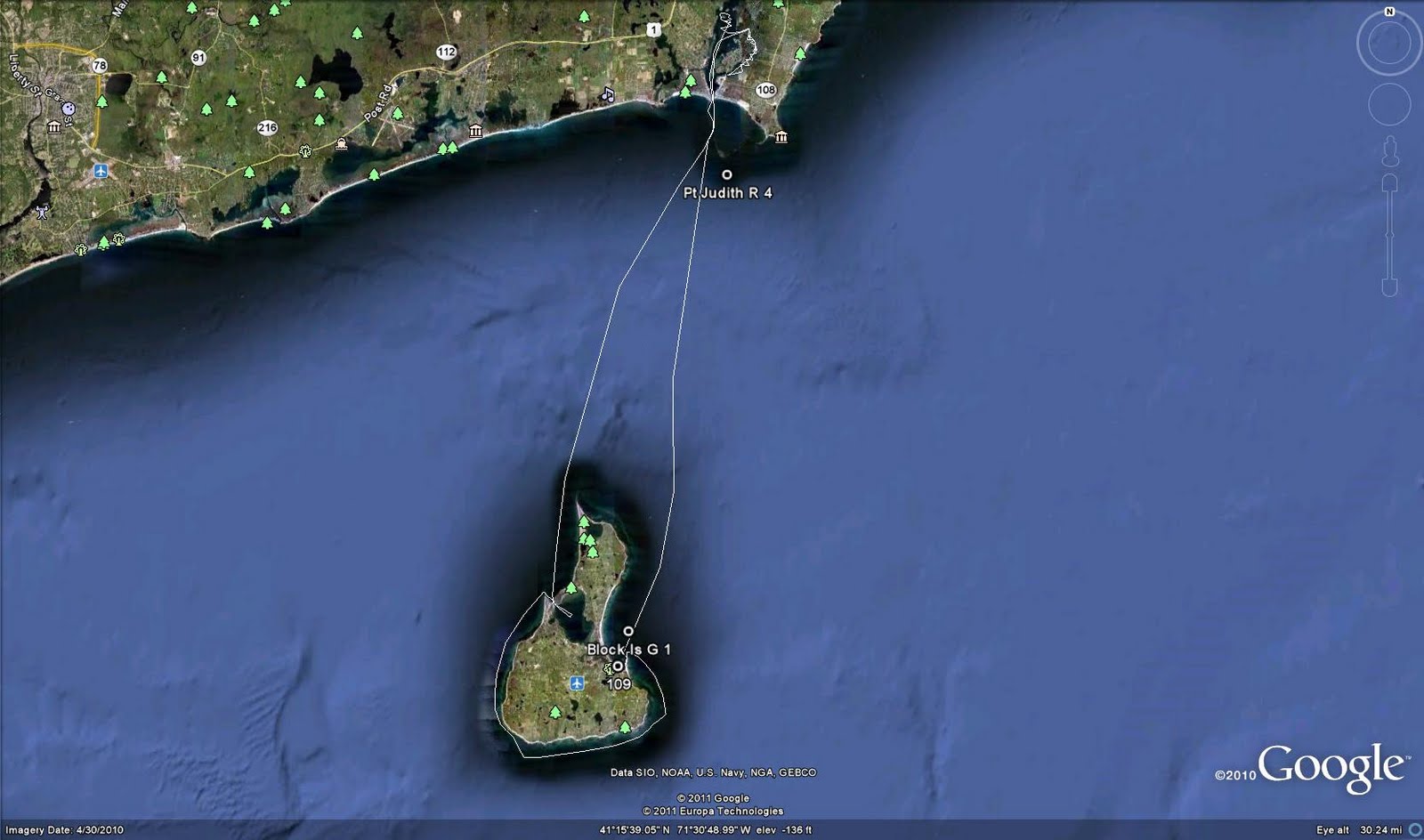 Michals-Brown Adventures: Point Judith Pond to Block Island 8/21-8/23