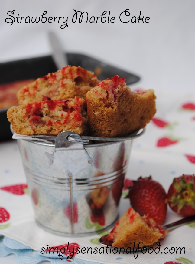 Strawberry Marble Cake (eggless) | simply.food